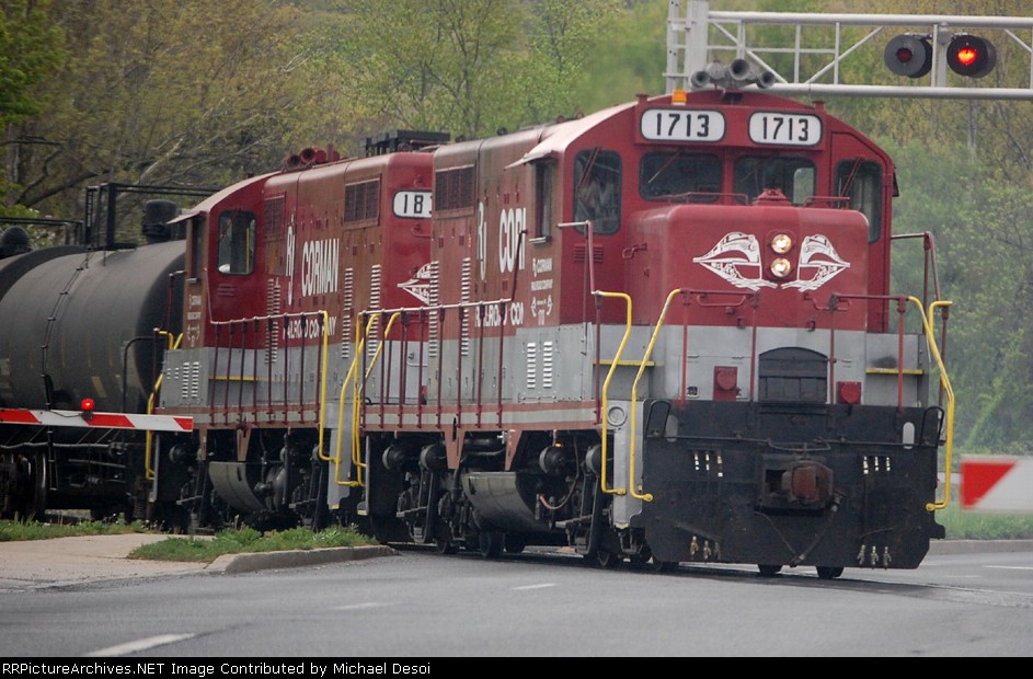 R J Corman 1713 crosses Basin Street
